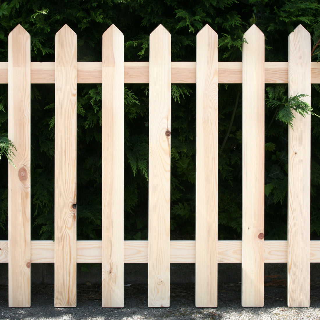 Natural with Pointed Tops – The Picket Fence Company