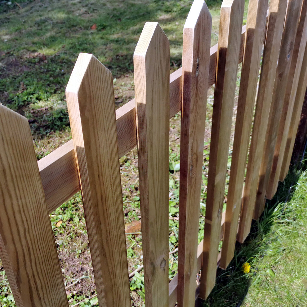 Pressure Treated Panel with Pointed Tops – The Picket Fence Company